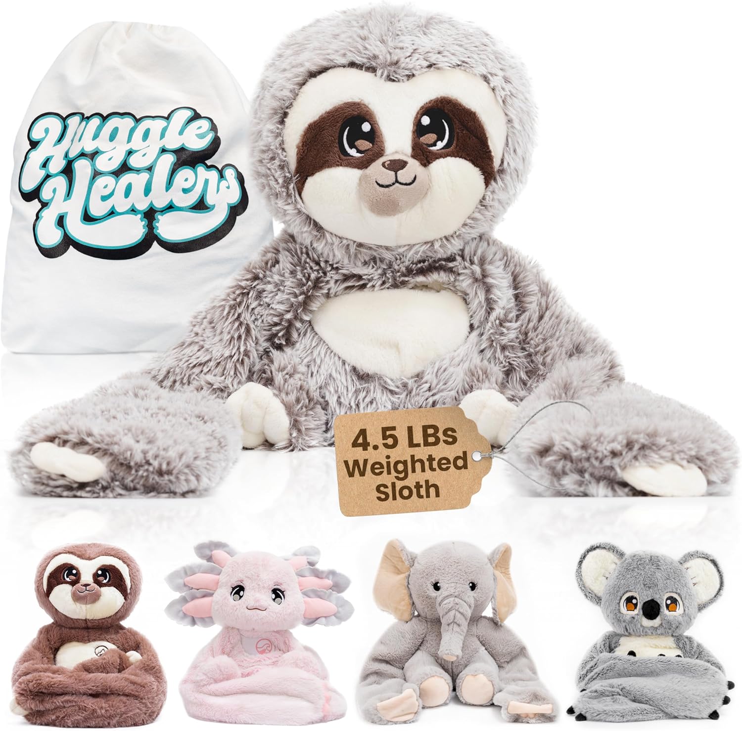 Amazon.com: Sloth Weighted Stuffed Animals for Kids and Teens 4.5 lbs - 38" Long Comforting Arms ...