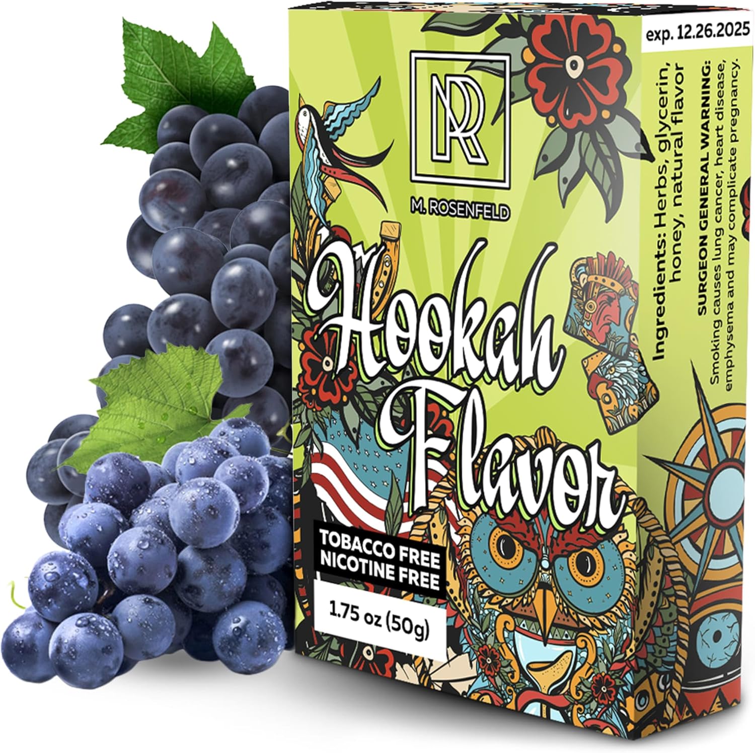 Amazon.com: M. ROSENFELD Black Grape Hookah Flavor - 1,76 ounce - (50 ...
