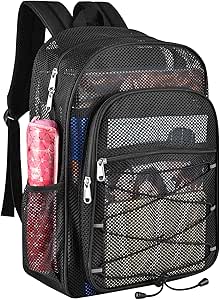 Amazon.com | Busiuw Heavy Duty Mesh Backpacks for Adults, Mesh School ...