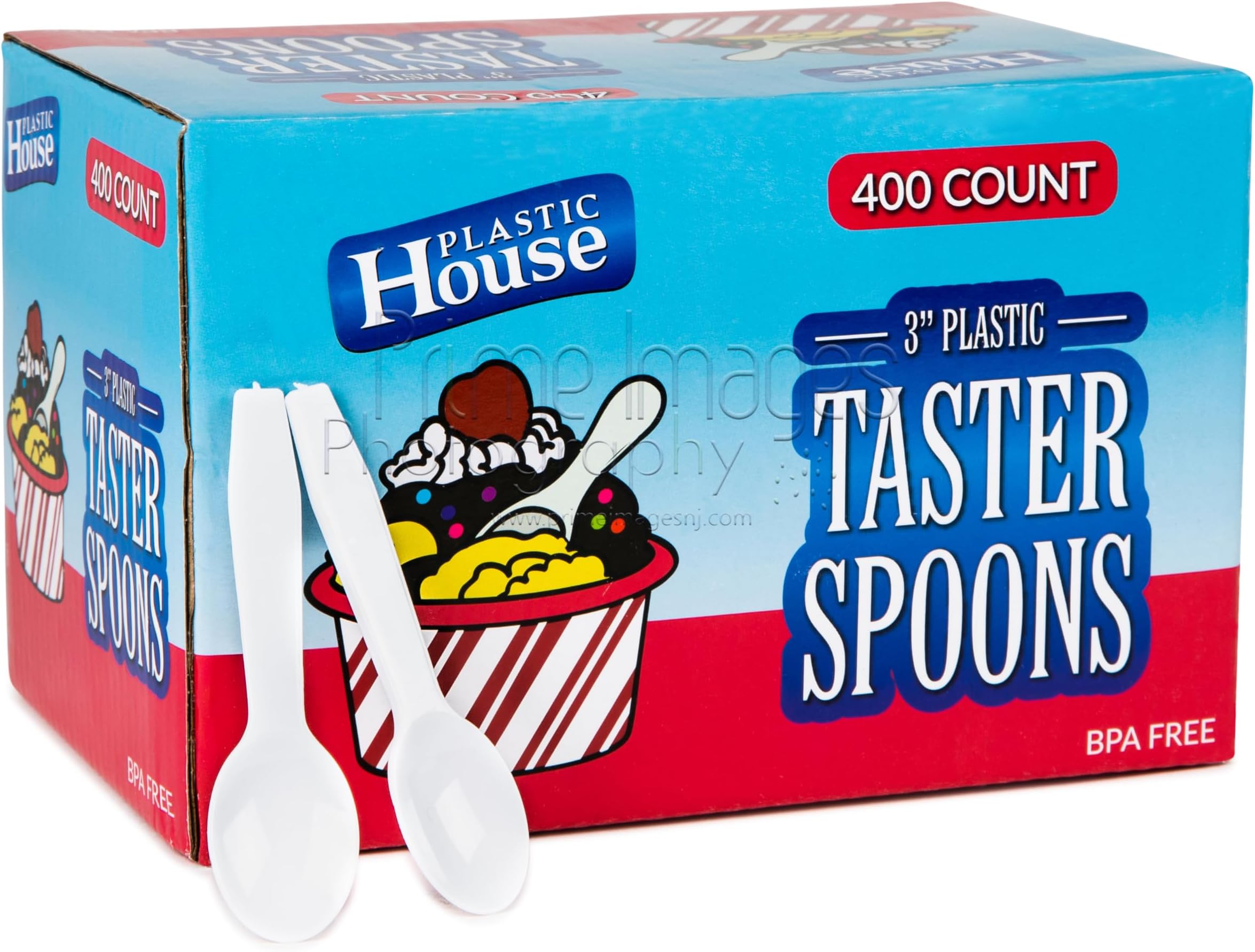 Amazon.com: PARTY BARGAINS 3" Plastic Mini Spoons - [400 Count], White ...