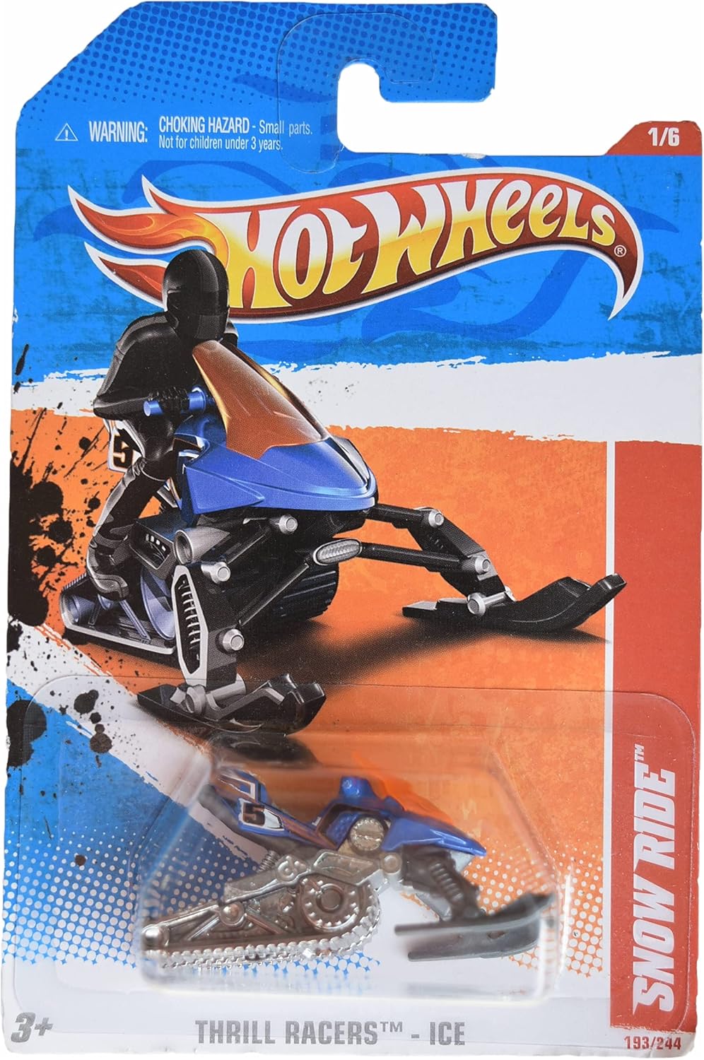 Amazon.com: Hot Wheels Snow Ride, [Blue] 193/244 Thrill Racers Ice 1/6 ...