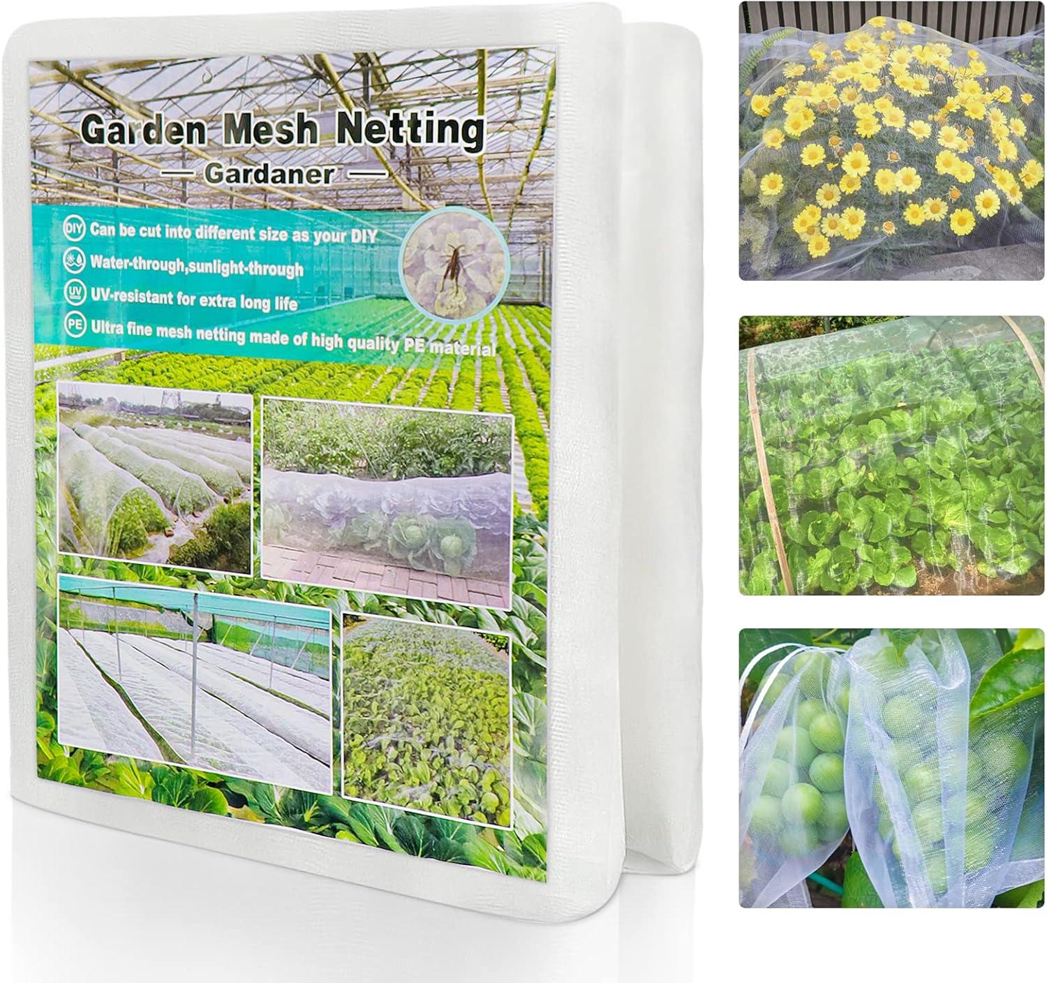 Amazon.com : Garden Netting, Ultra Fine Mesh Plant Covers Row Cover ...