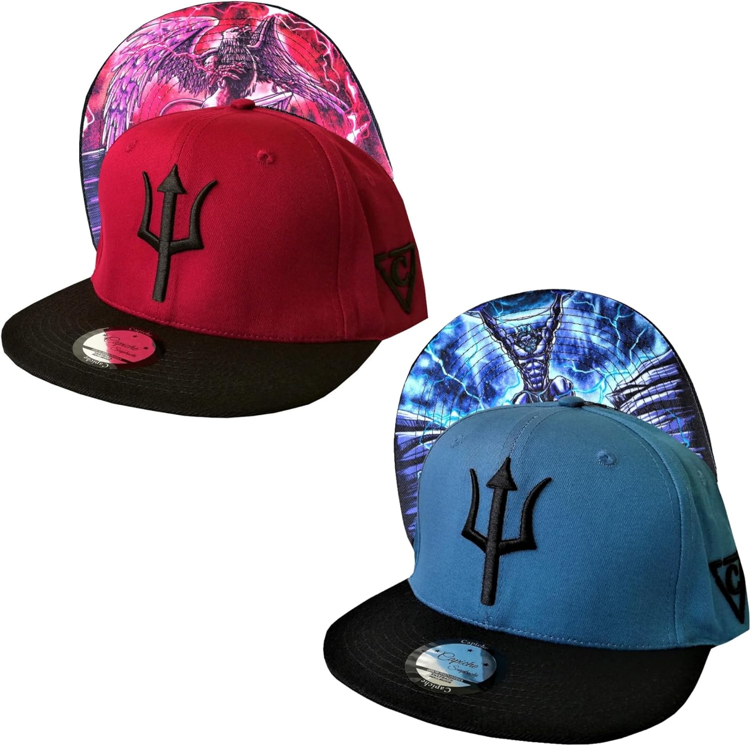 Epic Mythical Snapback Bundle – Griffin & Atlas Caps, Red and Blue ...