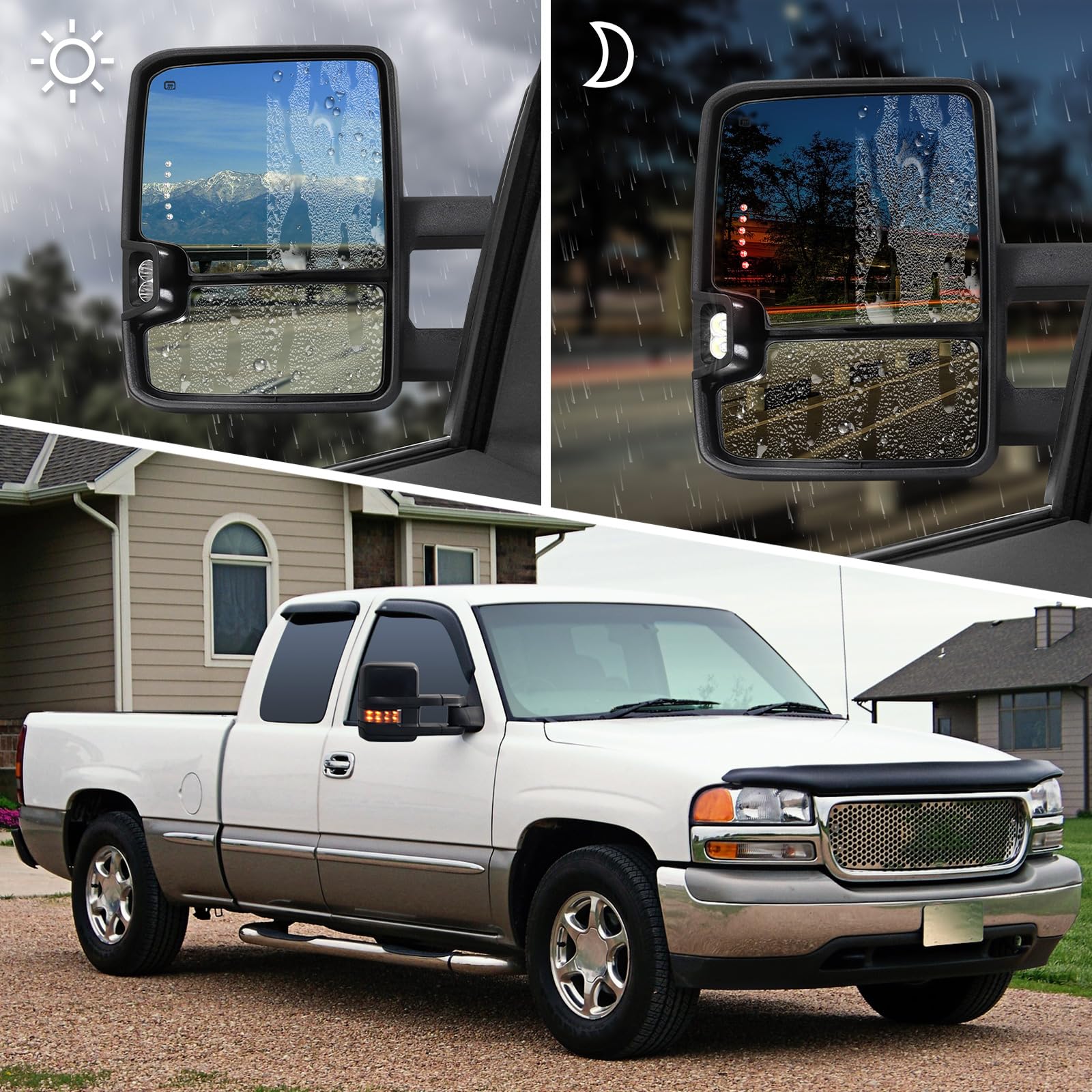 2002 Chevy Tow Mirrors Powered Adjust+Heated+Extendable Arm Towing