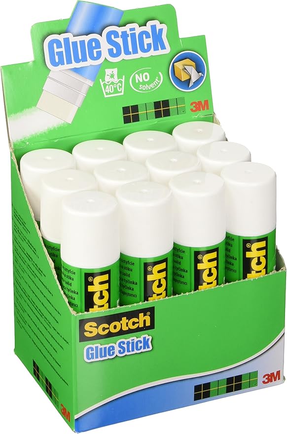 Scotch Bâton de Colle Permanente - 1 Paquet de 12 Bâtons de Colle - 40g ...