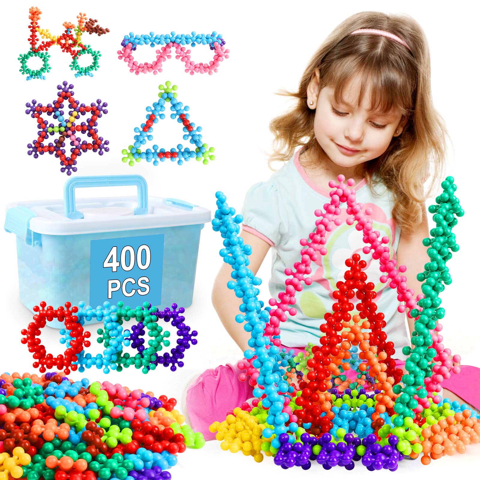 Buy 400PCS Building Toys STEM Interlocking Blocks - Kids Plastic ...