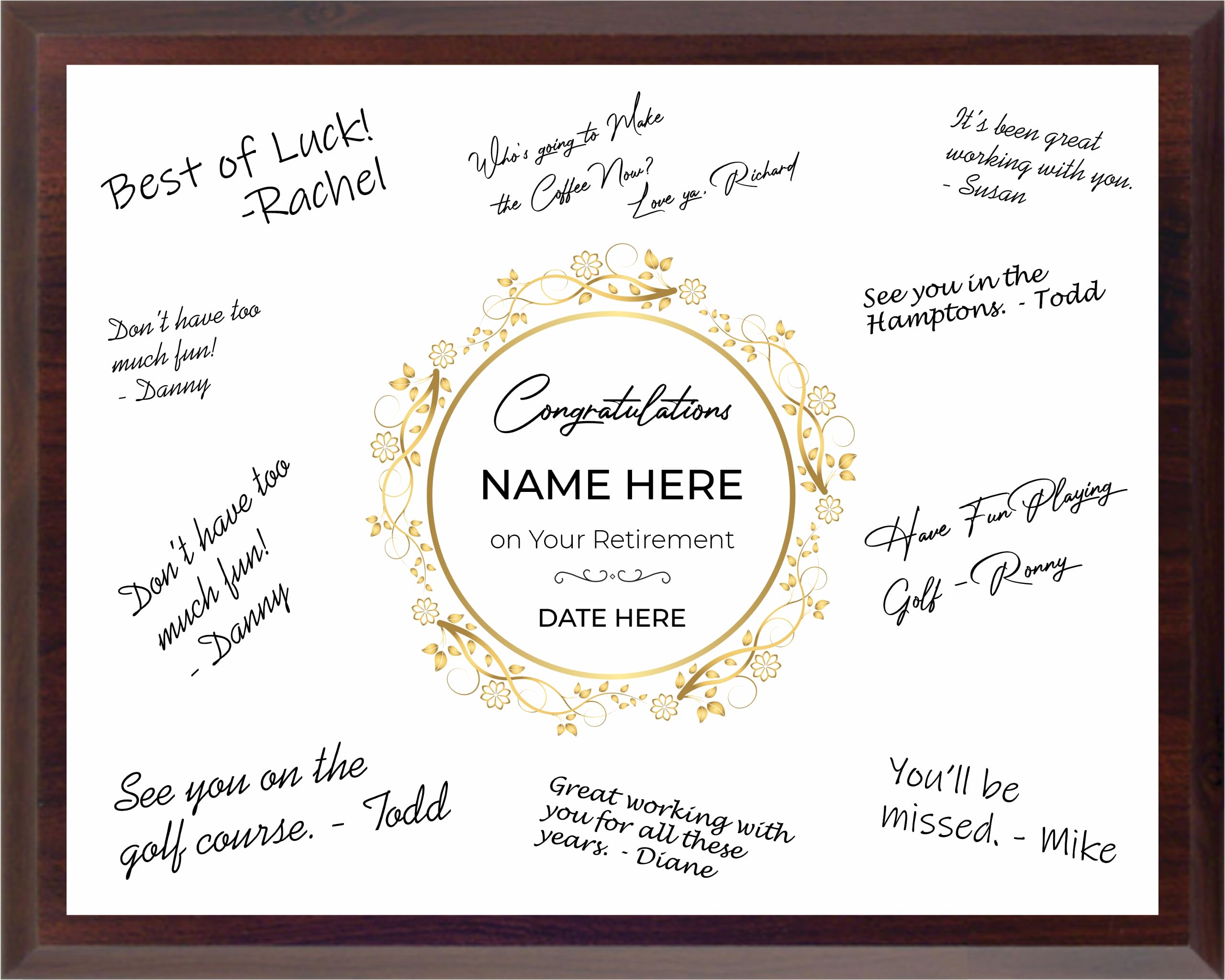 Amazon.com: Personalized Retirement Plaque – Includes Name and Date ...