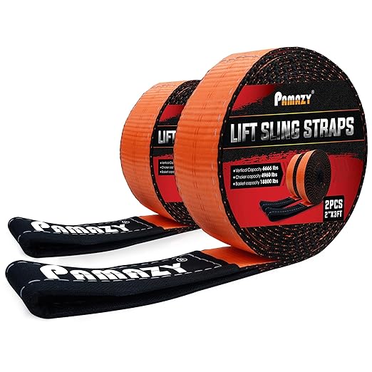 Amazon.com: 2 Pack 2”x3FT Supper Sturdy Lift Sling Straps, 18800 Pound ...