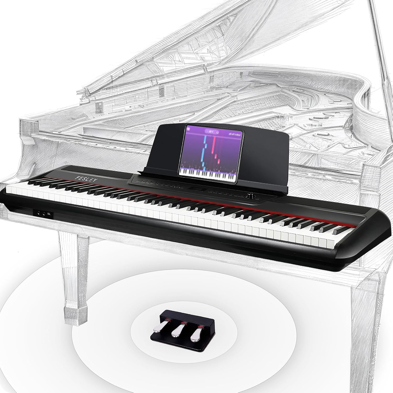 Fesley Stage Digital Piano with Full Weighted Comoros | Ubuy