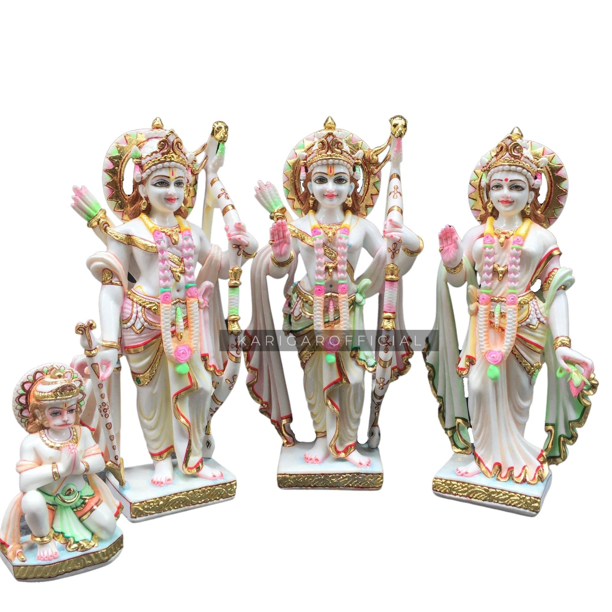 Buy Ram Darbar Statue Murti Large 18 inches Siyapati Ram Chandra Marble ...