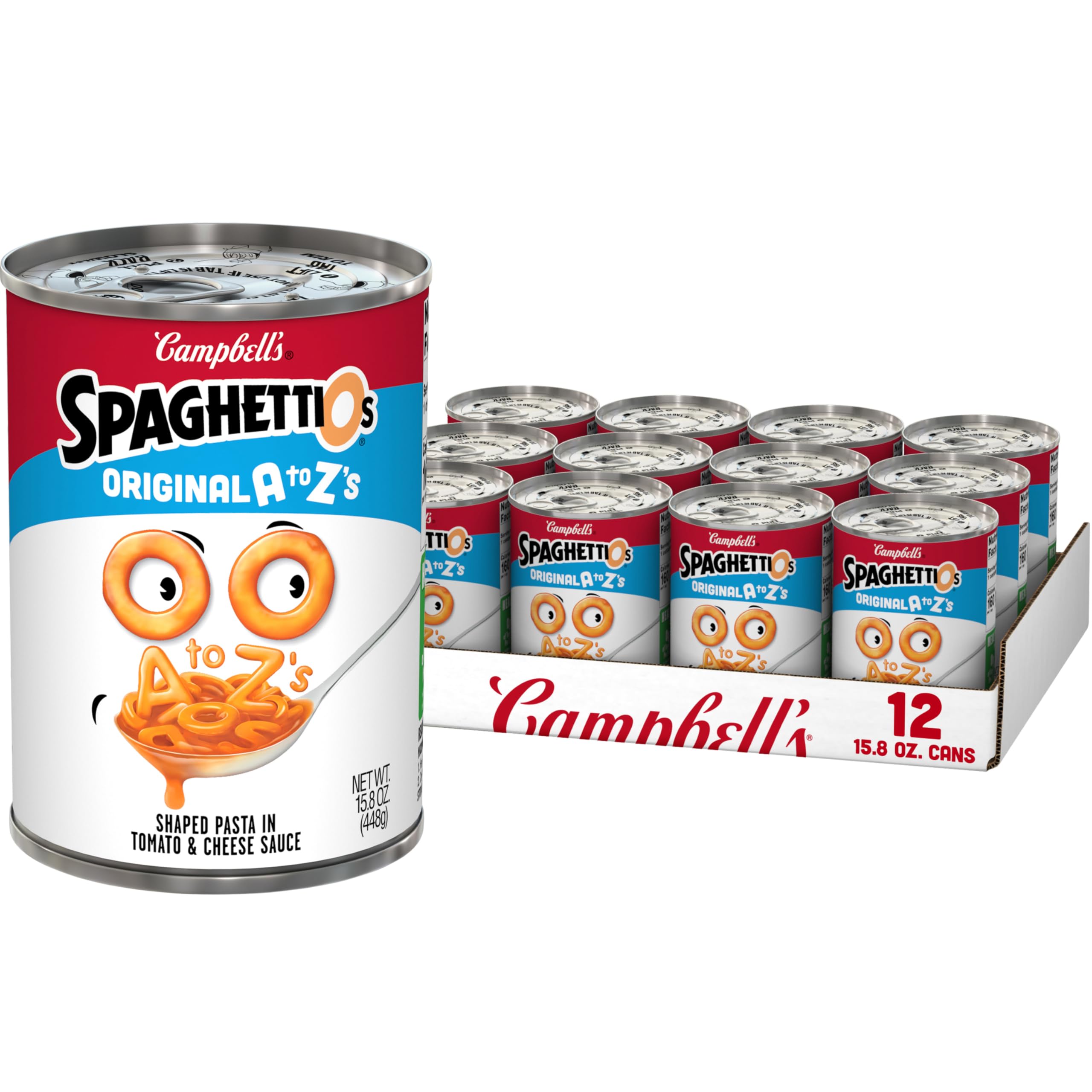Amazon.com : SpaghettiOs Original A to Z's Canned Pasta, Healthy Snack ...
