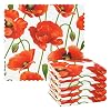 Amazon.com: oFloral Red Poppy Floral Hand Towels Cotton Washcloths ...