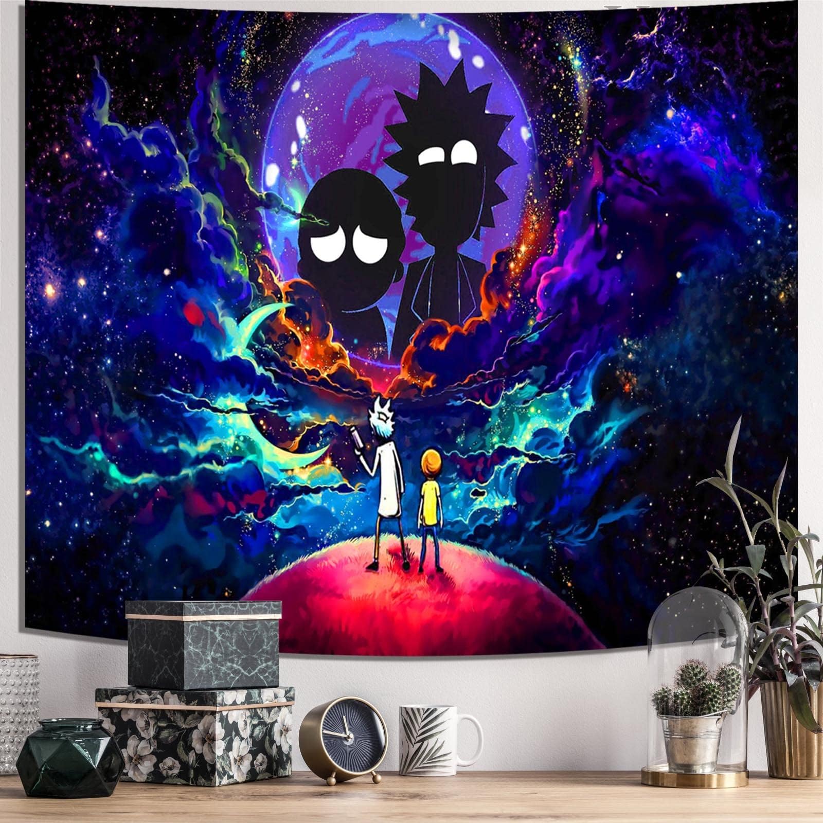 Amazon.com: Cool Weed Tapestry for Men, Trippy Alien Stuff Marijuana ...