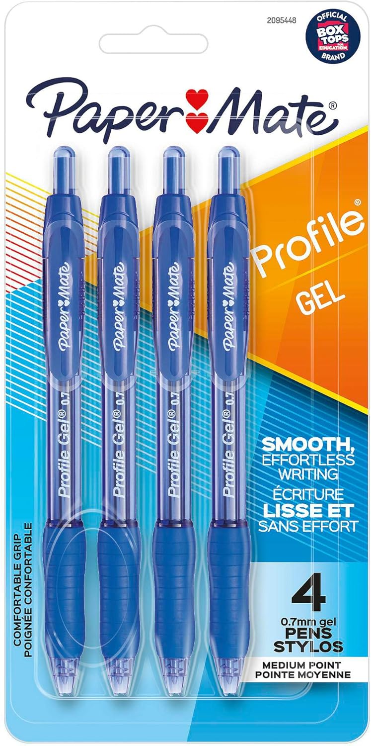 Amazon.com: Paper Mate Profile Retractable Gel Pen, 0.7mm Medium Point ...