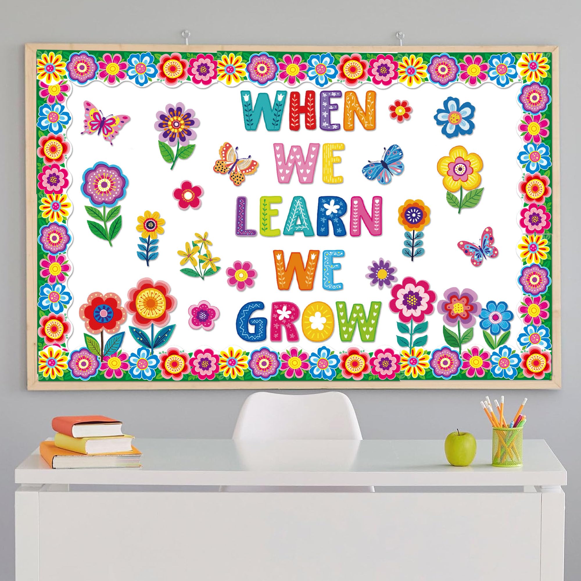 Snapklik.com : 58 Spring Bulletin Board - Flower Butterfly Plant ...