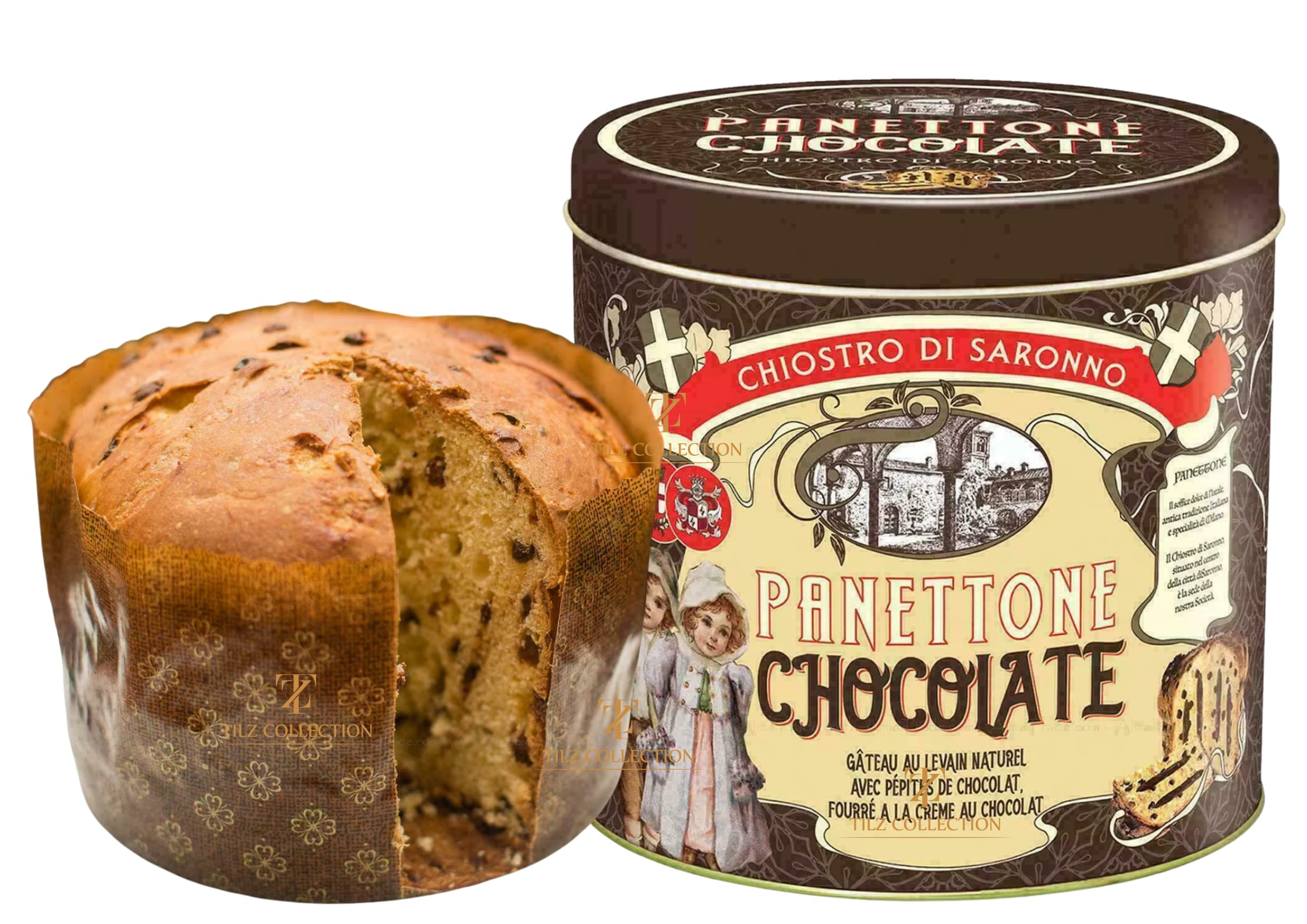 Panettone Italian Gift Panettone Tin 1kg Lazzaroni Chiostro Di Saronno ...