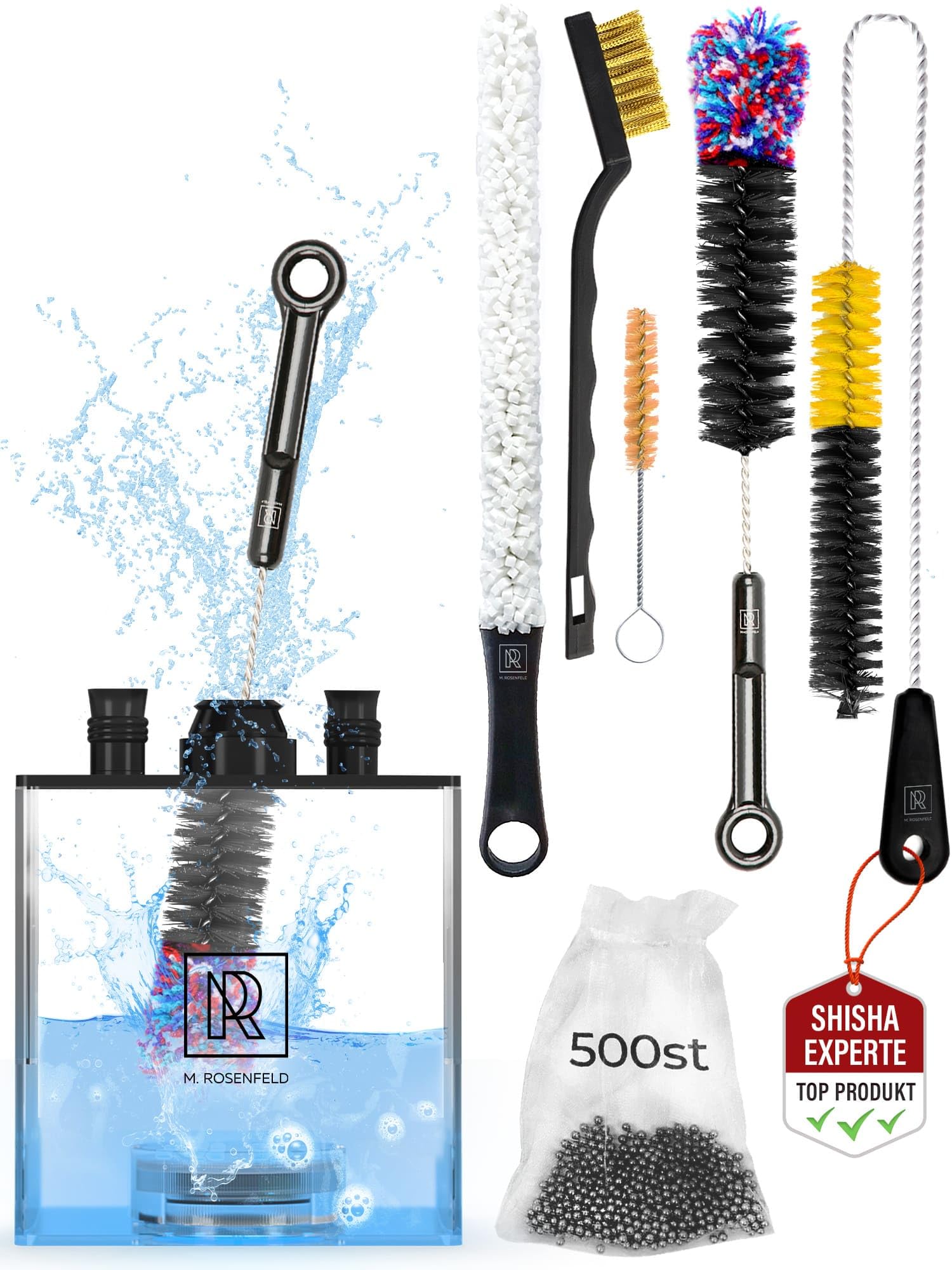Amazon.com: Hookah Cleaning Kit with 5 Brushes & 500 Stainless Steel ...
