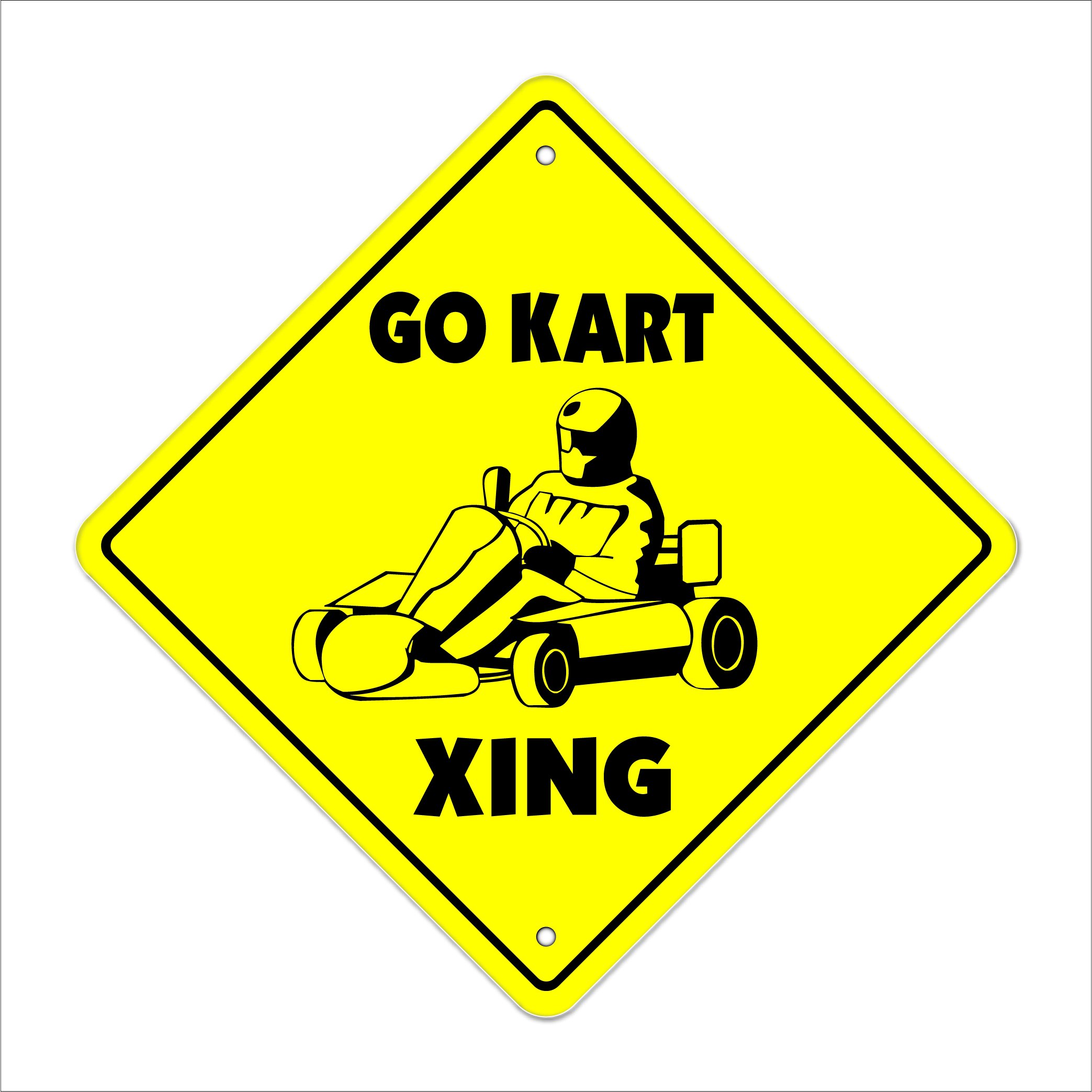 Gocart Crossing Sign Zone Xing Indoor Outdoor 20 Tall Plastic ...
