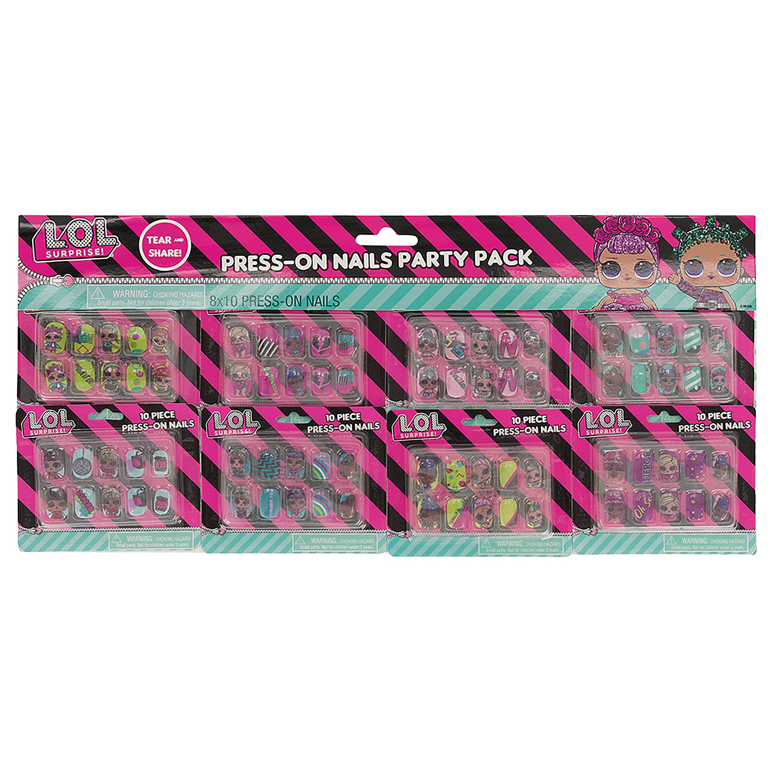 Amazon.com : Taste Beauty LOL Surprise Faux-Nail Party Set for Kids ...