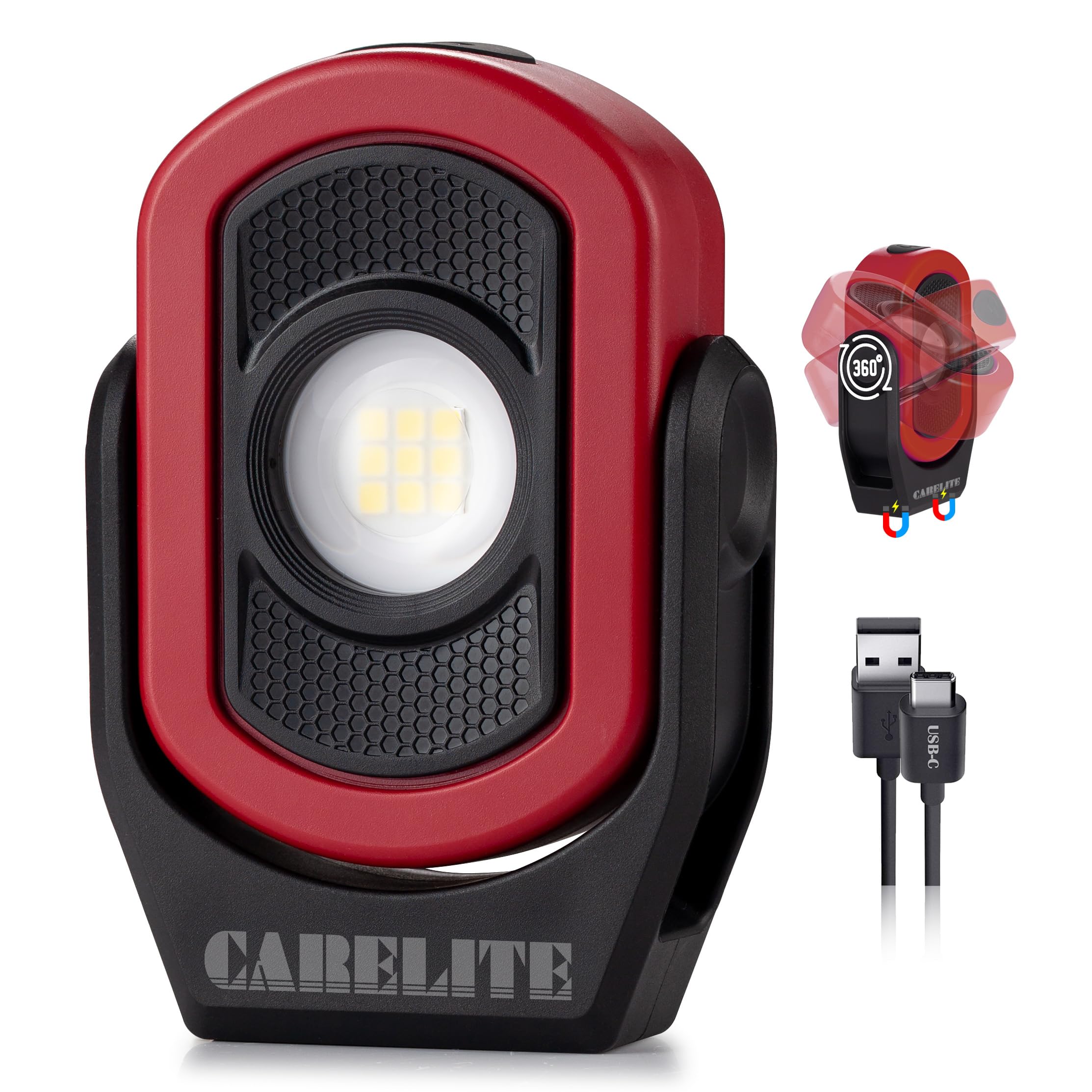 Work Light, Magnetic Light with 3 Modes & 360° Pivoting Head, 780 Lumen ...