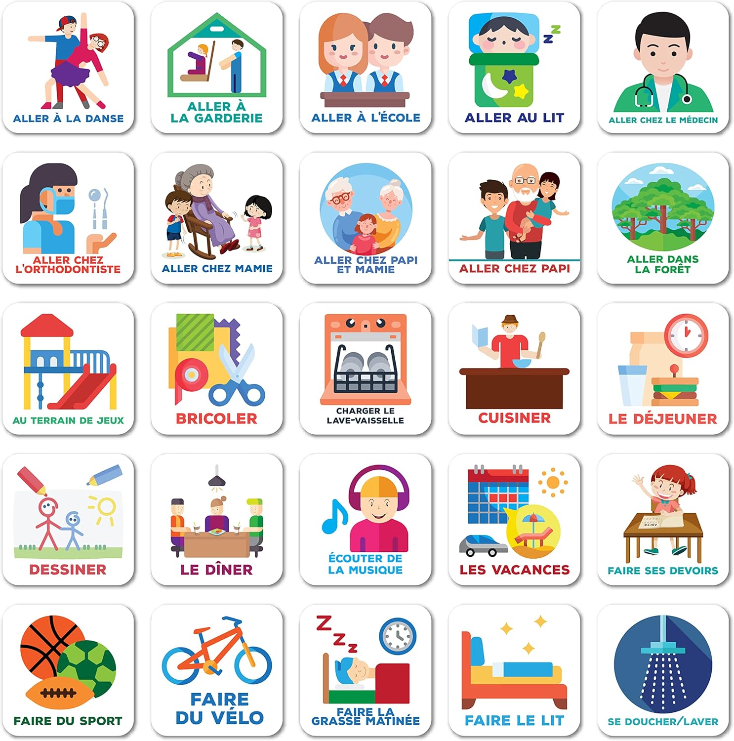 Smarfer - Pictogrammes magnétiques pour Tableau de Planification ...