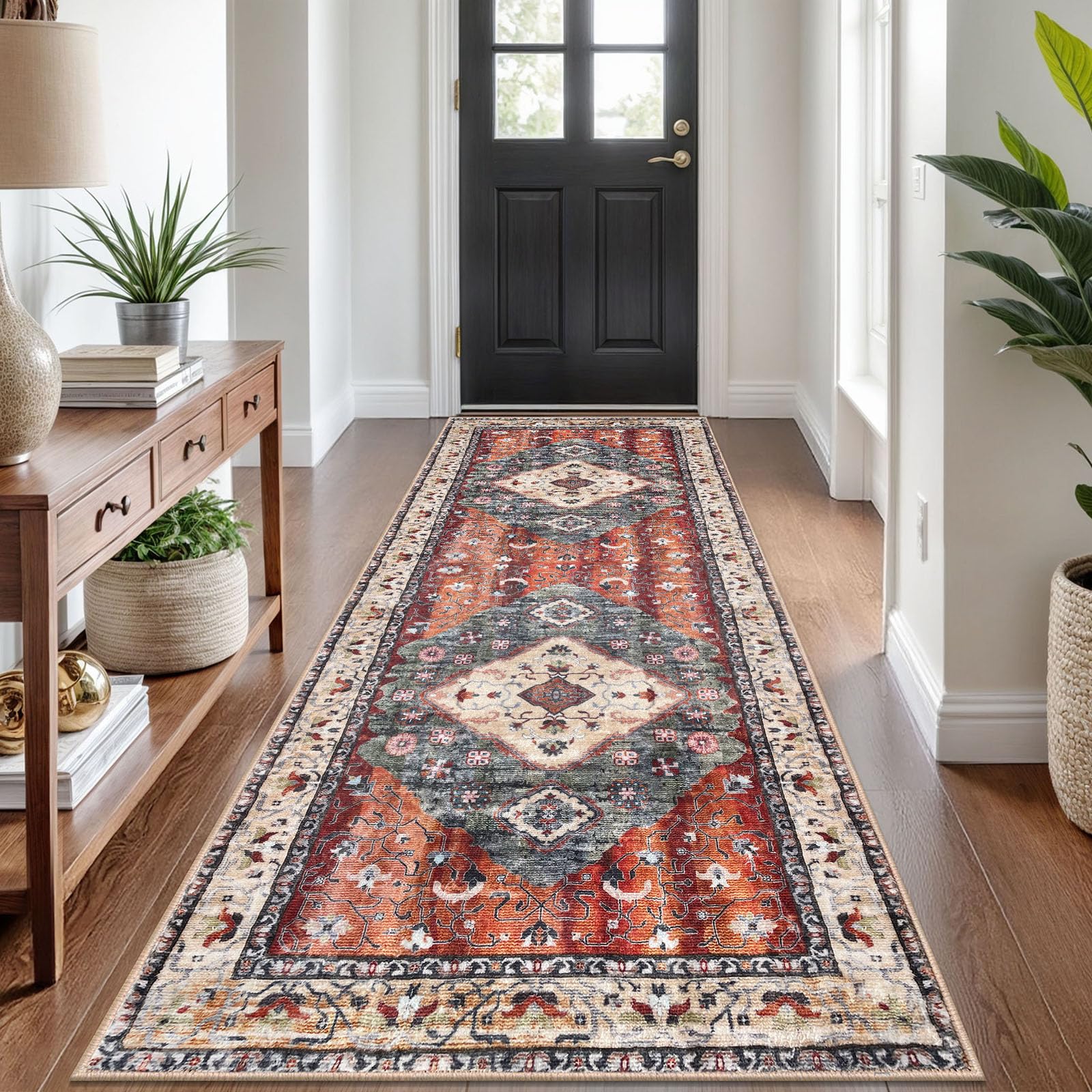 Amazon.com: KOZYFLY Runners for Hallways 3x8 Ft Washable Kitchen Runner ...