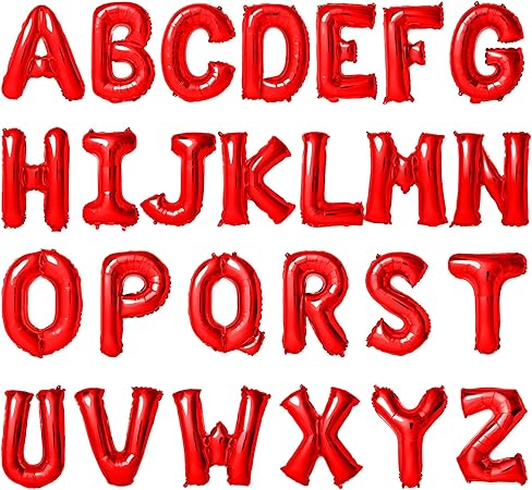 Amazon.com: 16 Inch Letter Balloons Mylar Foil Alphabet Letter A-Z ...