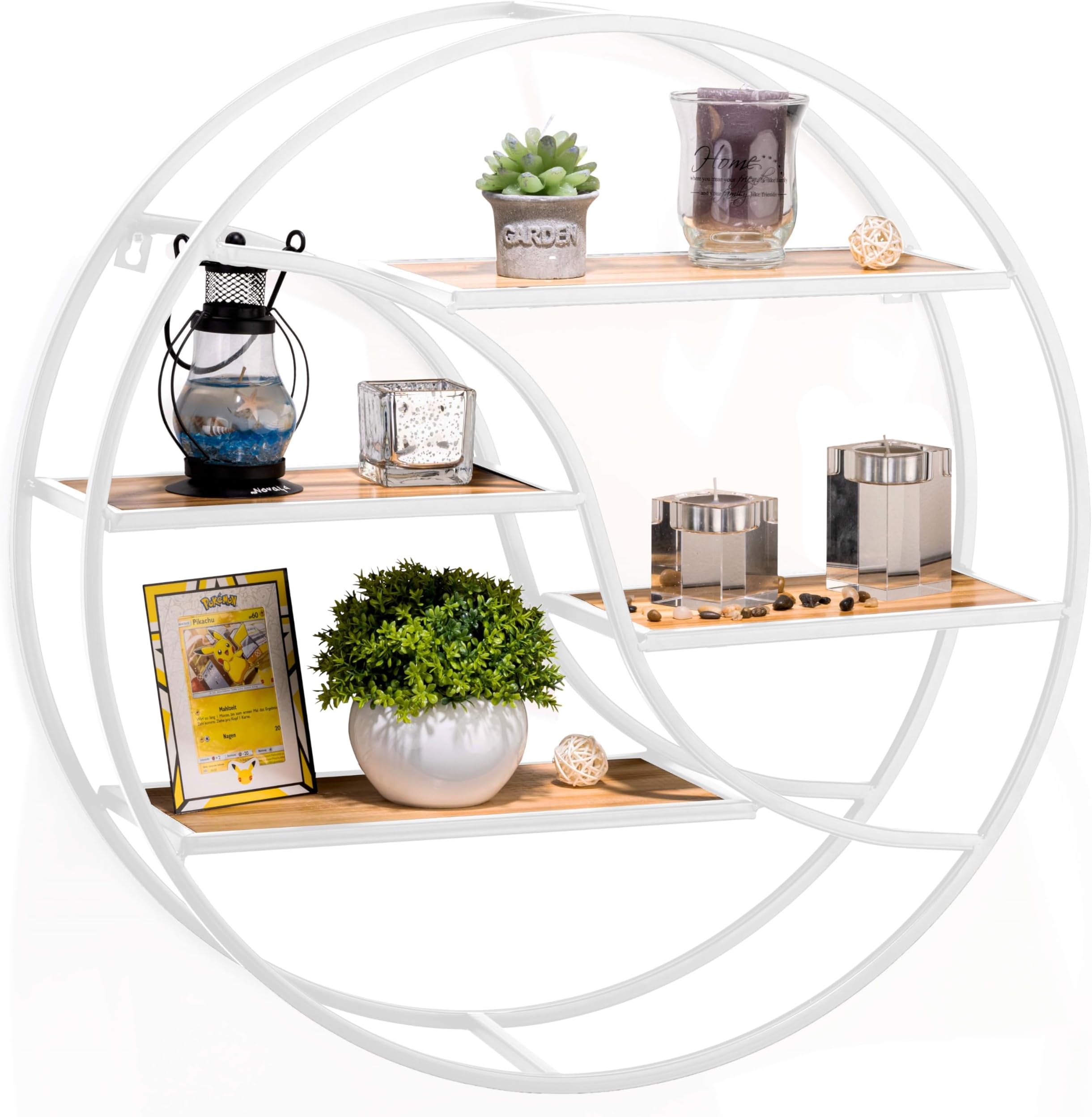 Coradoma Wandregal Weiß Metall - Hängeregal für Deko Wohnzimmer Modern ...