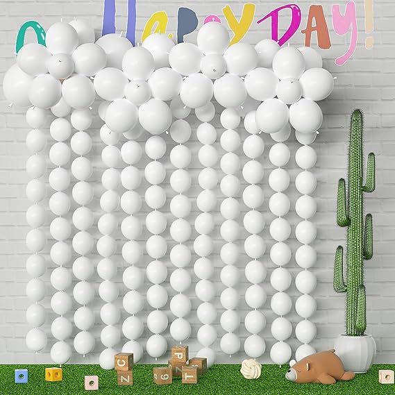 Amazon.com: 105pcs White Link Balloons 6 inch Quick Link Balloons Latex ...