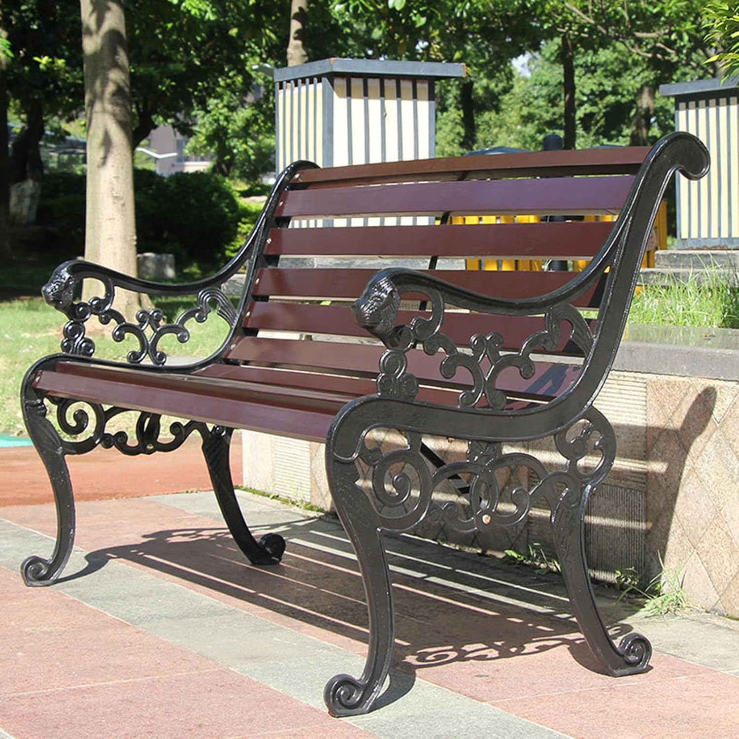 Amazon.com : Outdoor Terrace Garden Benches, Heavy-Duty Park Bench with ...