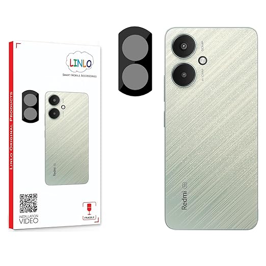 LINLO Back Camera Tempered Glass Lens Protector Compatible for Redmi ...