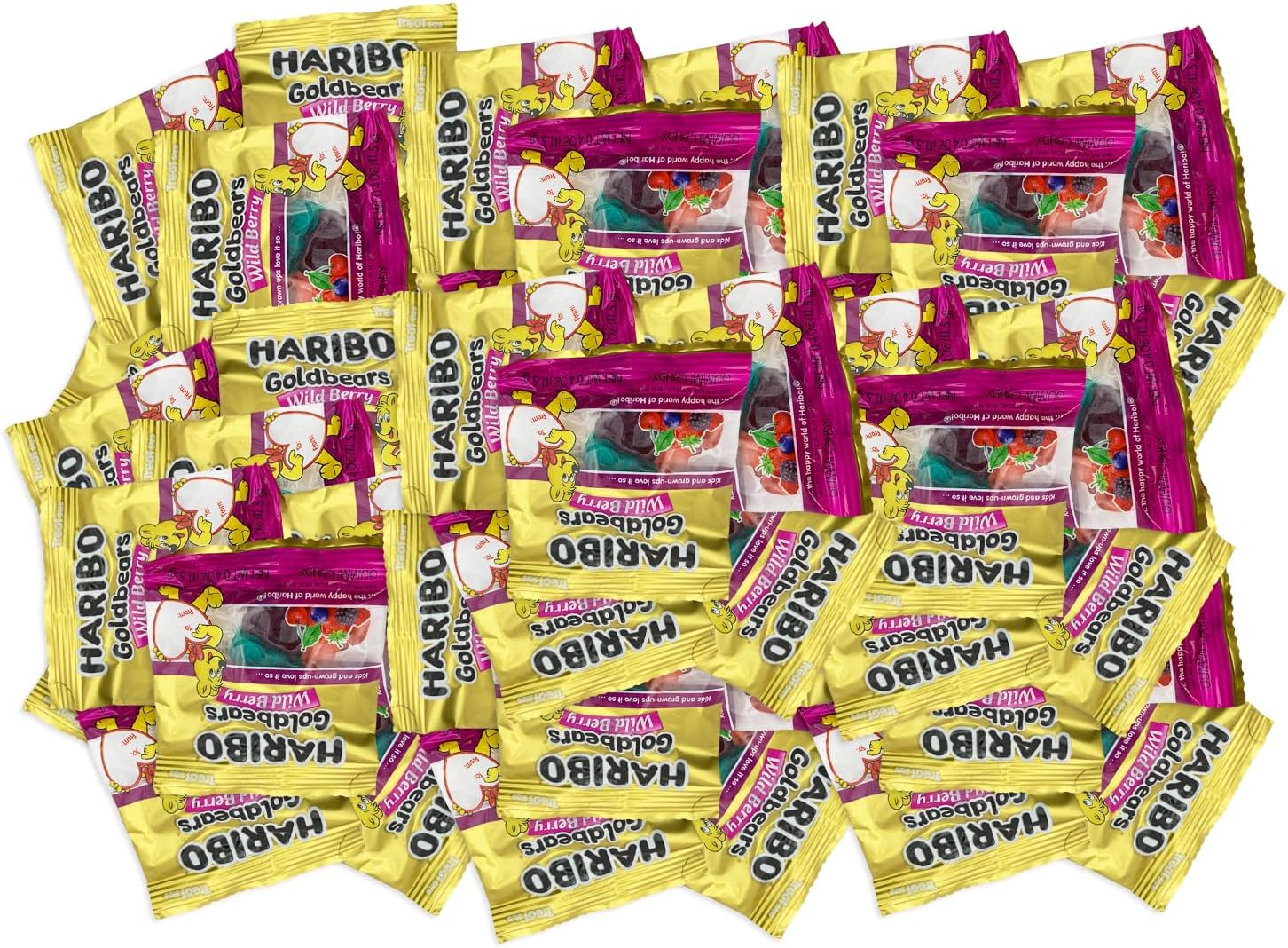 Amazon.com : Haribo Gummy Bears 100 Mini Packs Snacks Individually ...
