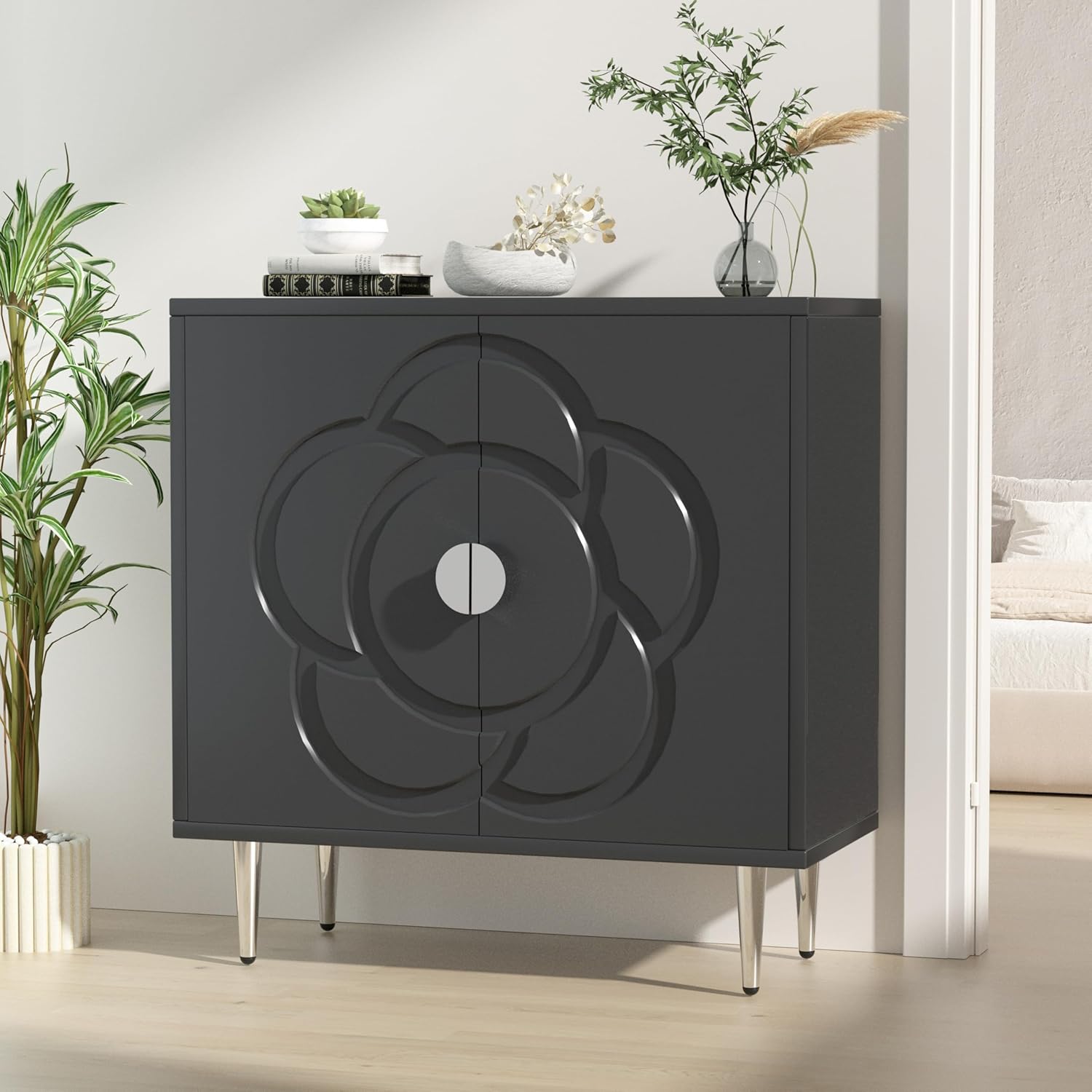 Amazon.com: TOLEAD Storage Cabinet with Doors, Accent Cabinet with ...