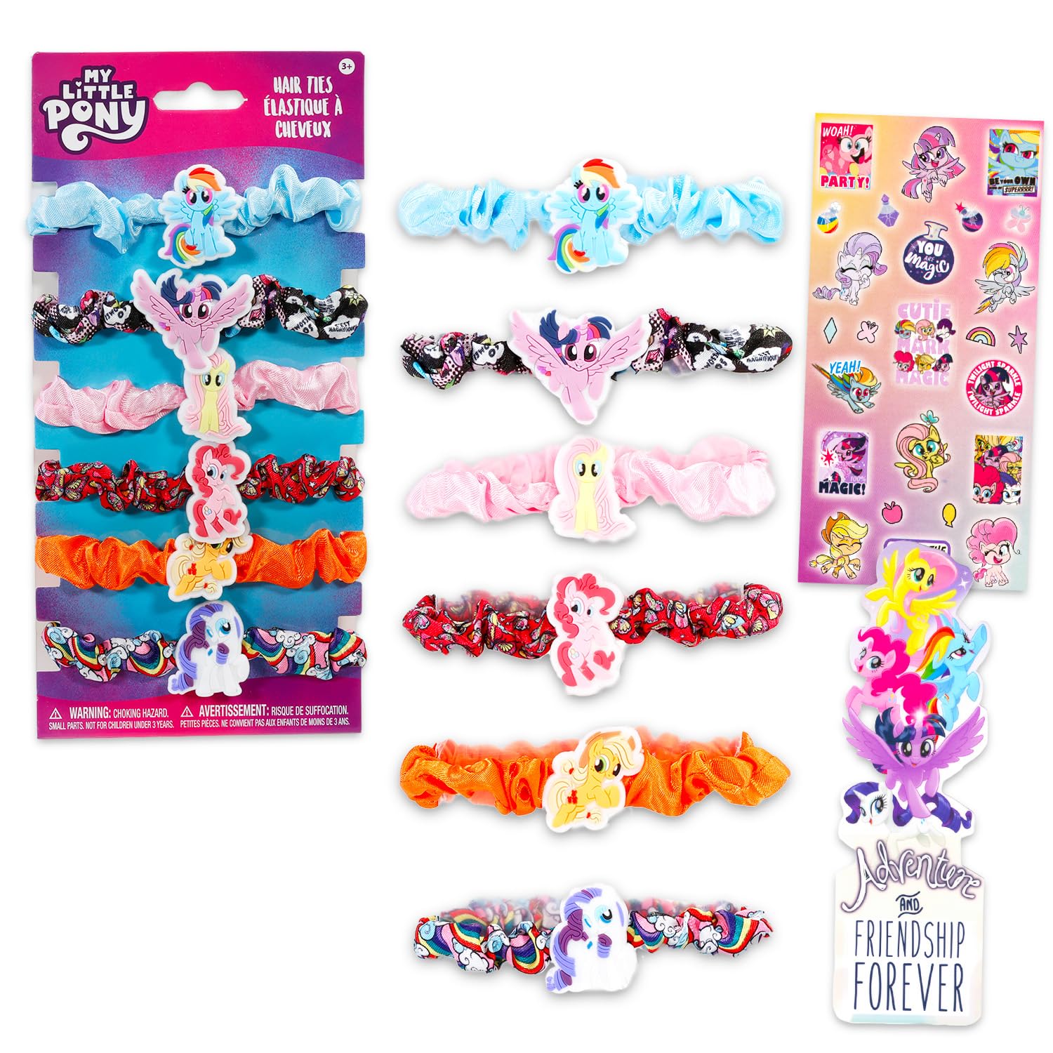 Amazon.com : My Little Pony Hair Scrunchies for Girls Set - Bundle with ...