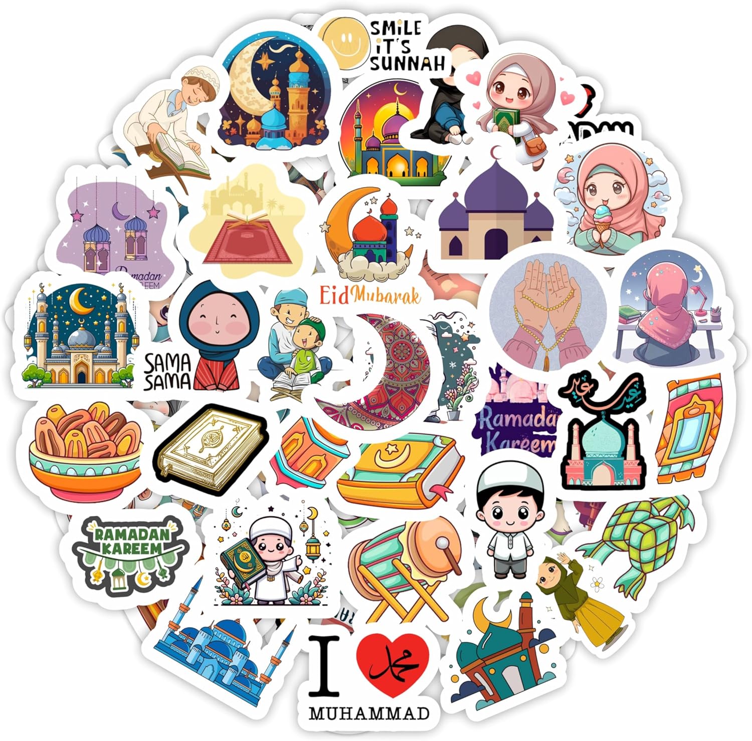 Amazon.com: BulbaCraft Islamic Stickers for Ki_ds, Muslim Stickers for ...