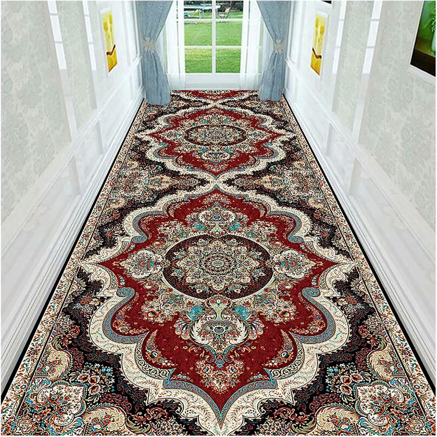 Amazon.com: Vintage Hallway Runner Rug Non Slip, 5 6 7 8 9 10 11 12 13 ...