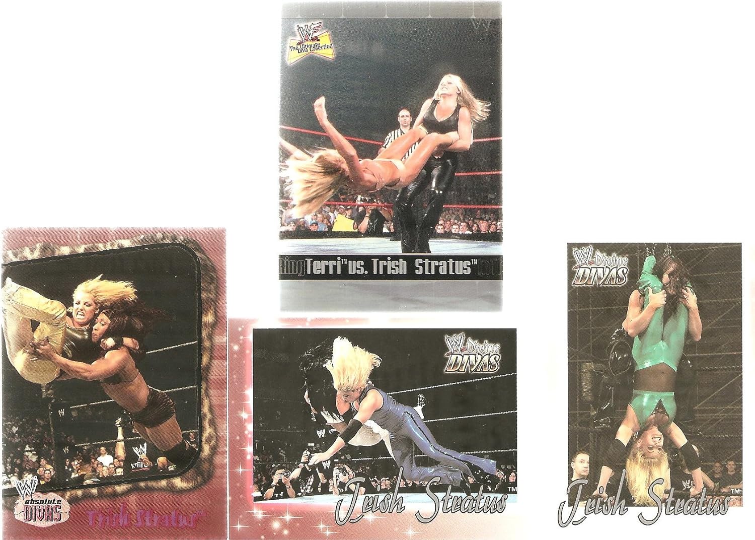 Amazon.com: WWE Diva Trish Stratus Lot of 4 Wrestling Trading Cards (CT ...