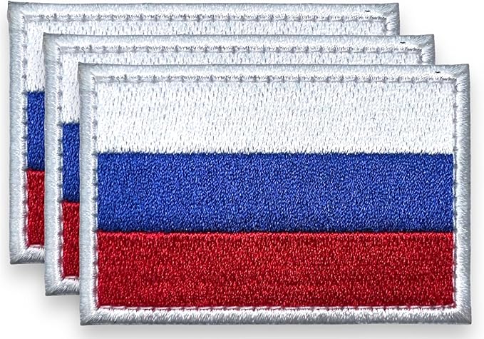Amazon.com: DM 3Pack Russia Flag Embroidery Patches Tactical Russian ...