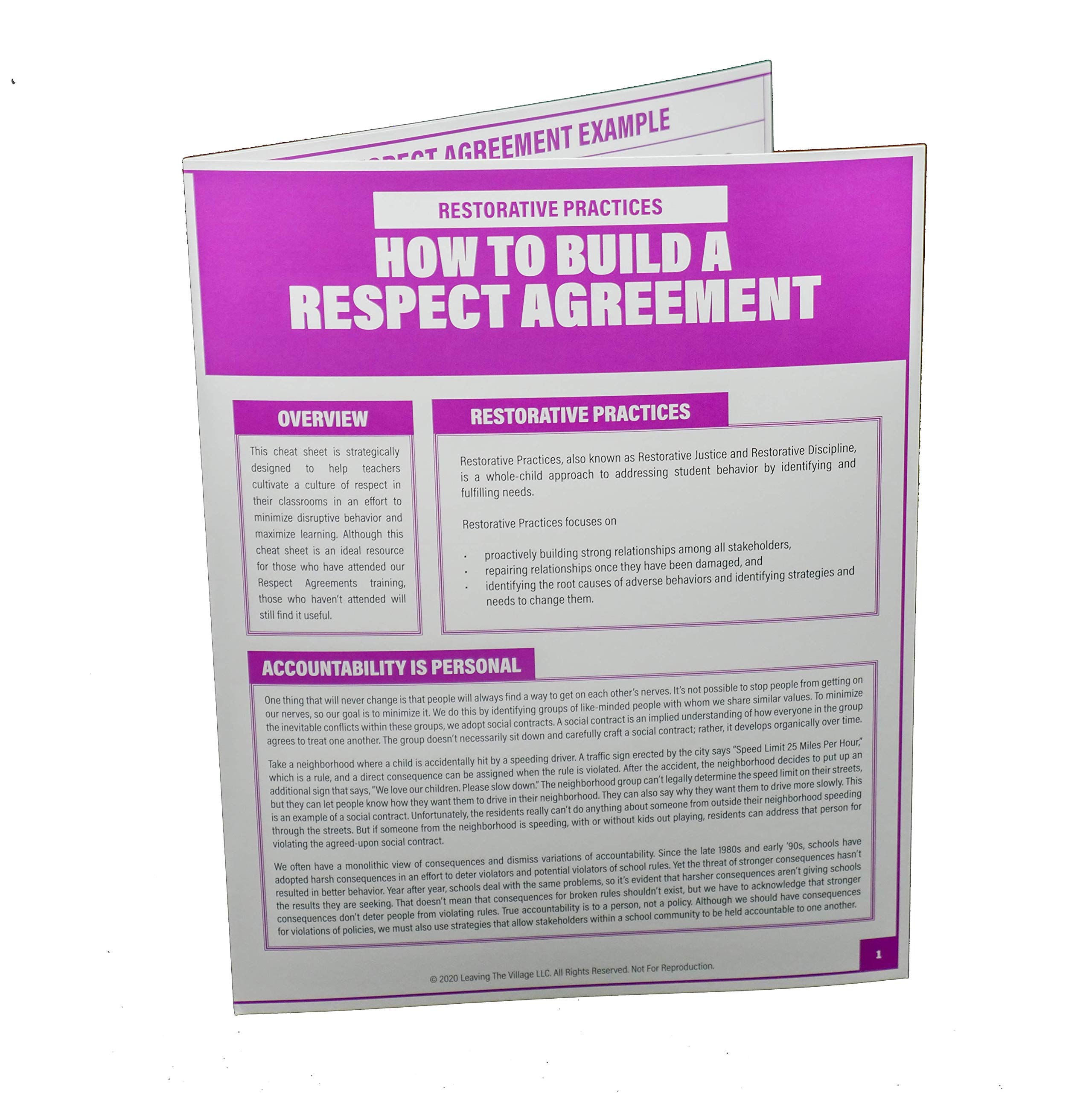 Restorative Practices: How To Build a Respect Agreement Cheat Sheet ...