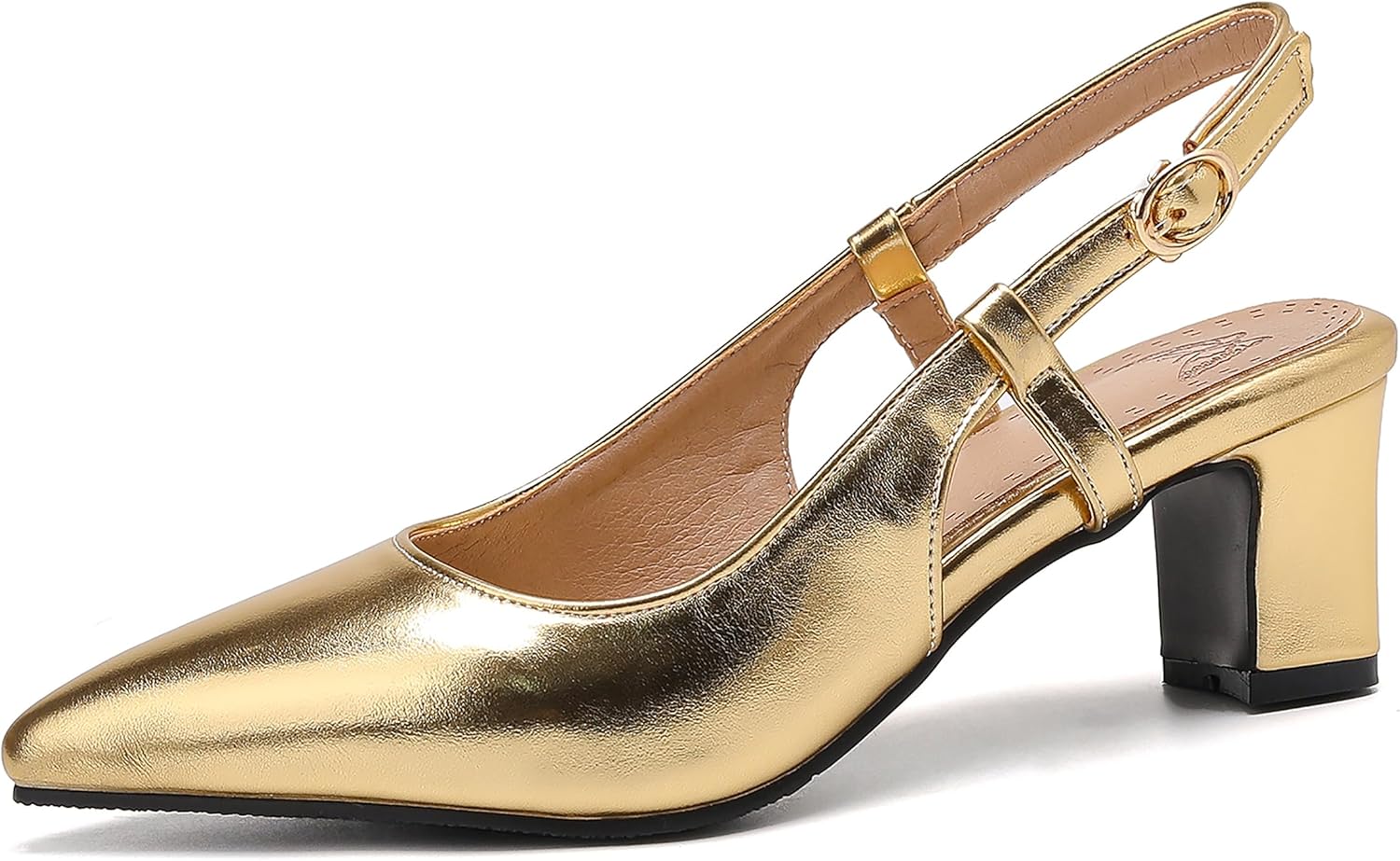Amazon.com | Asterisco Women Sandals Block Mid Heel Backstrap 240403 ...