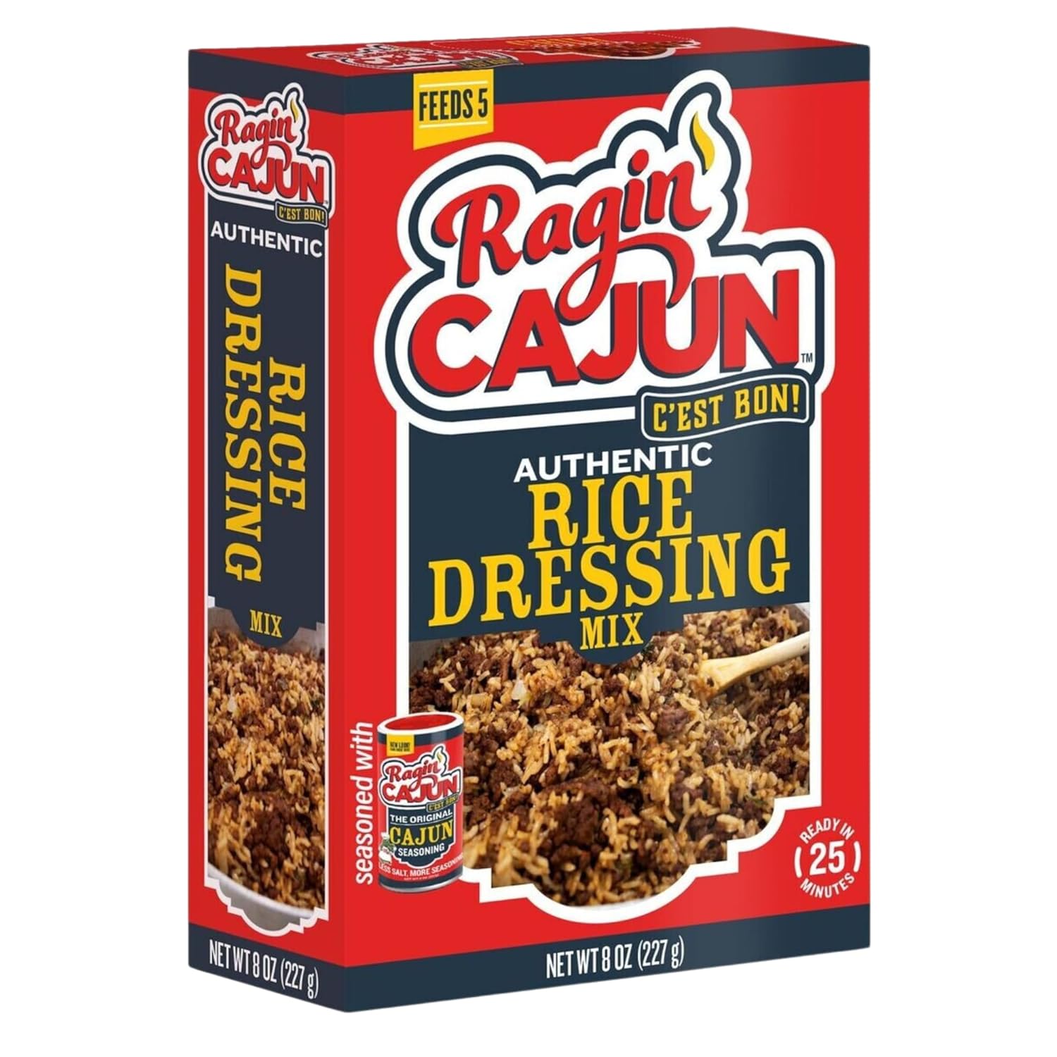 Amazon.com : Ragin' Cajun Rice Dressing - 8 oz Box, No MSG, Authentic ...
