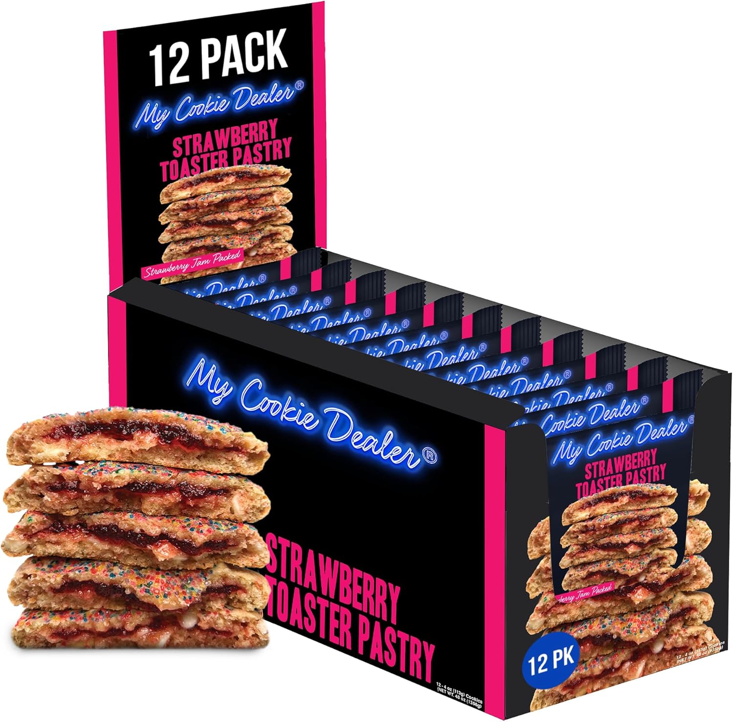 MY COOKIE DEALER Strawberry Toaster Pastry Soft Baked Cookies ...