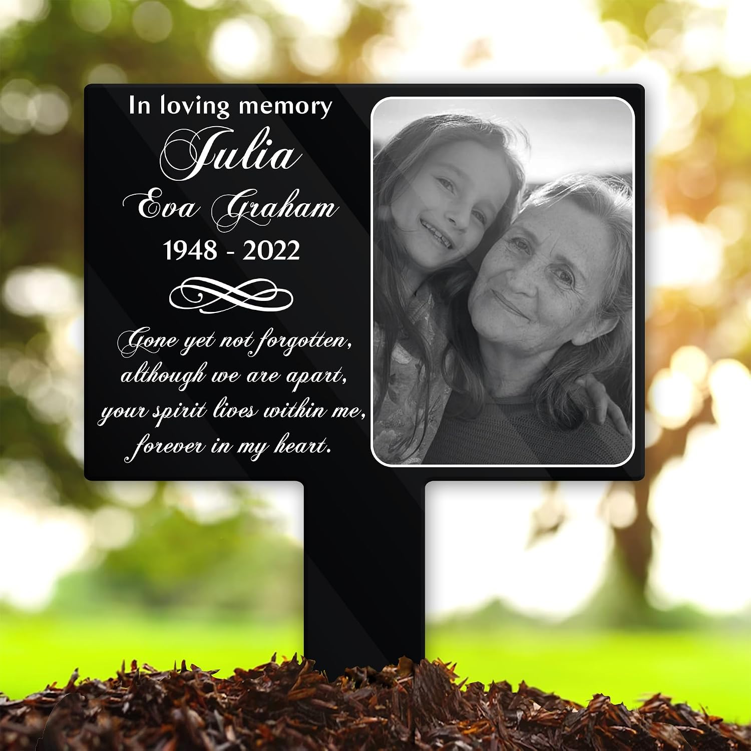 Amazon.com : BfiGift Customized Photo Memorial Plaque Marker Gifts Loss ...