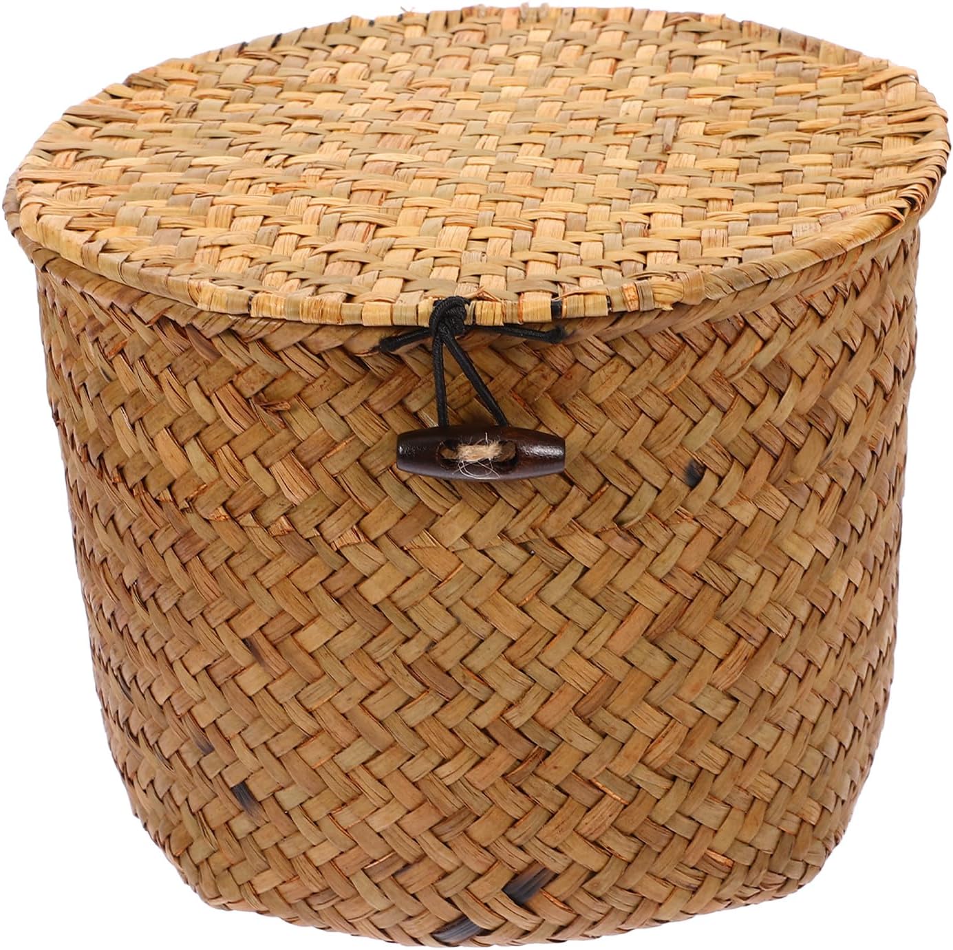 Amazon.com: Balacoo Small Woven Basket with Lid Round Stackable Wicker ...