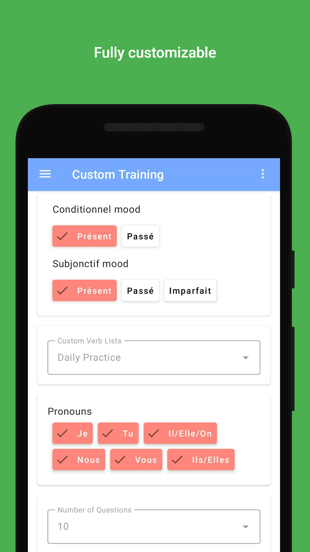 French Verb Trainer - App on Amazon Appstore