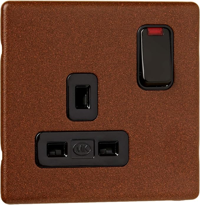 MK Aspect K24657TCOB 13A Single Switch Socket with Double Pole Dual ...