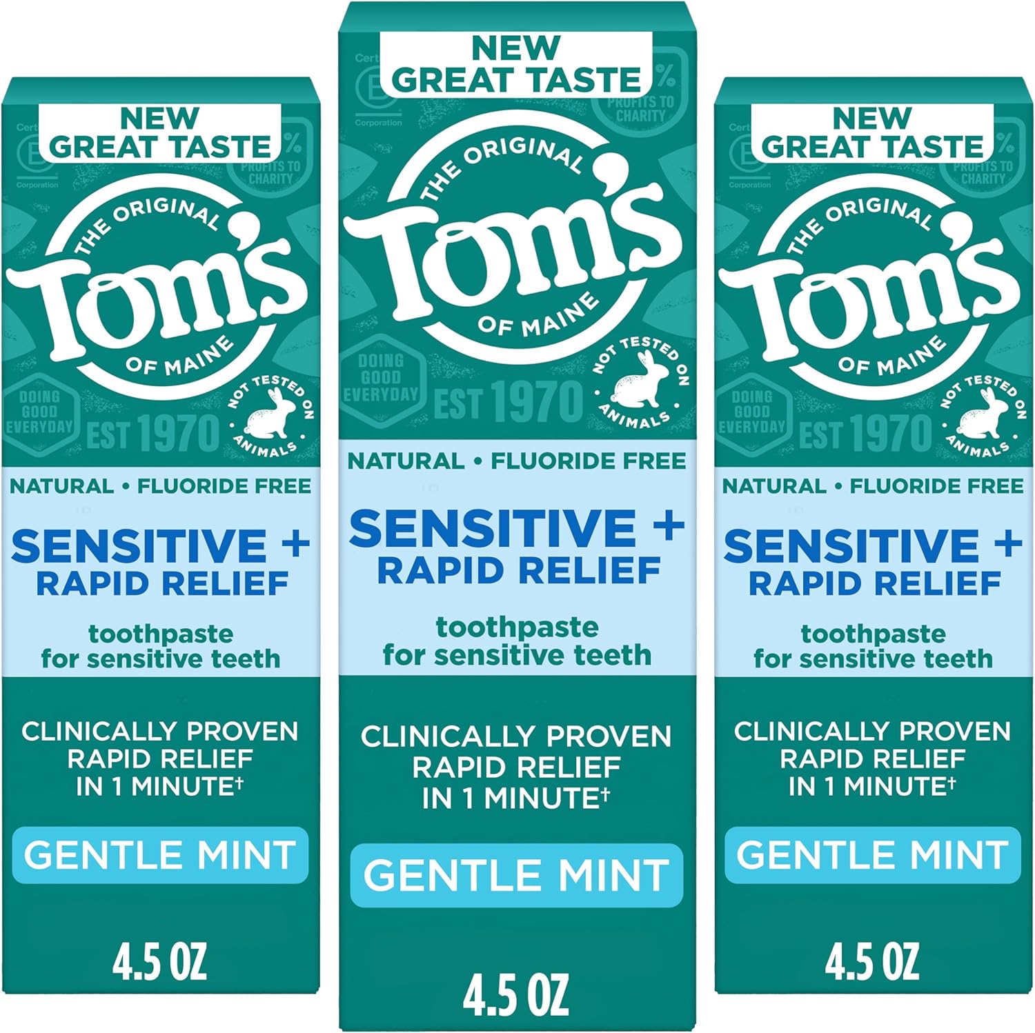 Amazon.com: Tom’s of Maine Rapid Relief Plus Sensitive Toothpaste ...