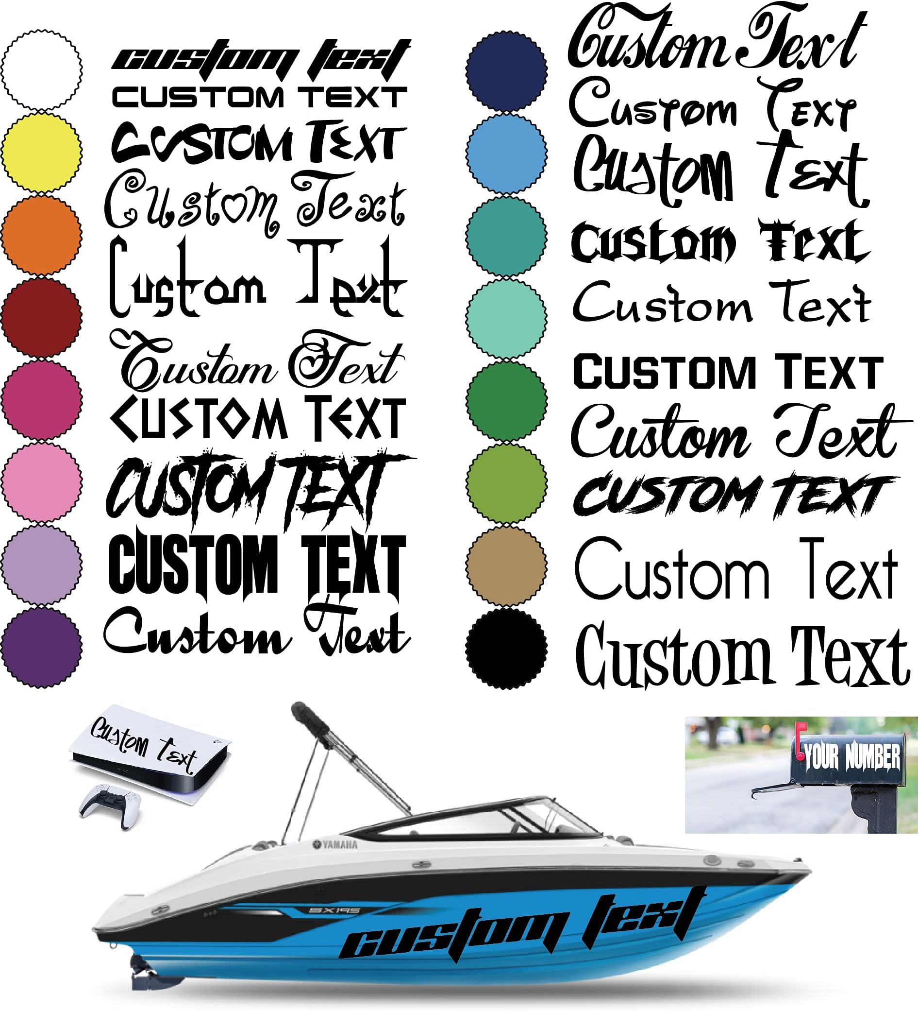 Amazon.com - Personalized Design Your Own Name - Custom Vinyl Sticker ...