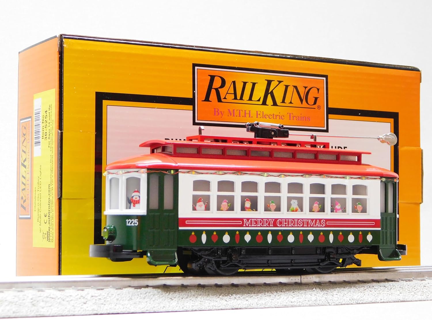 Amazon.com: MTH RAILKING Christmas Bump-N-GO Trolley W/LEDs O Gauge 30 ...