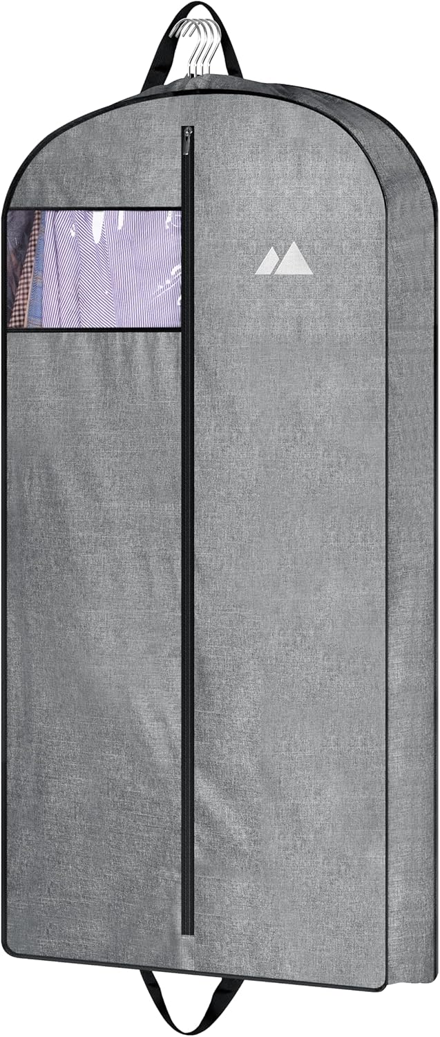 Amazon.com: MISSLO 43" Heavy Duty Hanging Garment Bags for Travel Suit ...